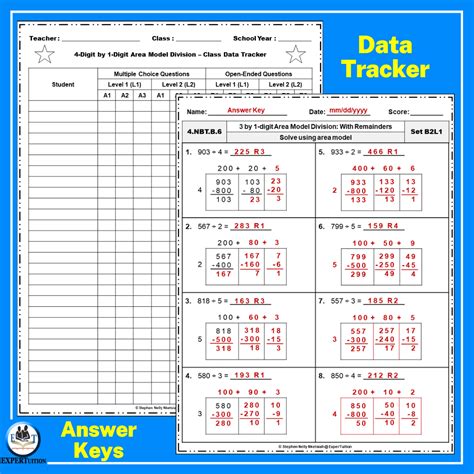 Area Model Division With And Without Remainders Practice Worksheets Bundle Made By Teachers