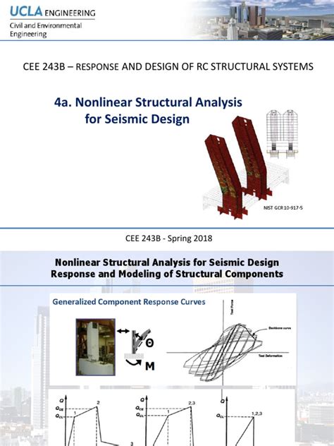 4a Nonlinear Structural Analysis For Seismic Design Spring 2018 V2 Pdf Yield