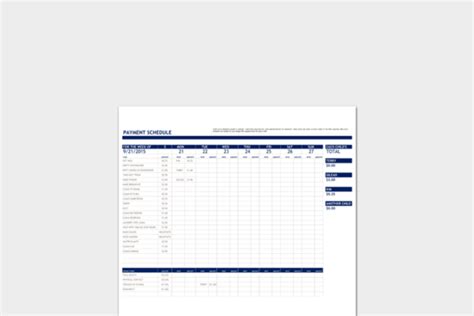 FREE Payment Schedule Templates Word Excel And PDF