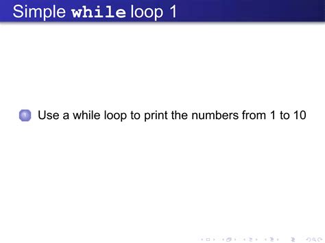 Practiceexercisescontrolflowpptx