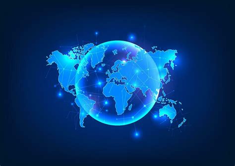 Global Technology Network With A World Map Connecting Diverse Regions