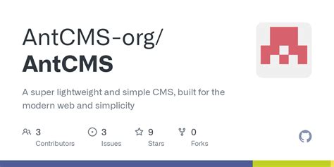 Github Antcms Organtcms A Super Lightweight And Simple Cms Built
