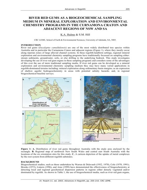 River Red Gums As A Biogeochemical Sampling Medium