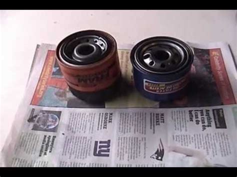 Internal Comparison Of Fram And Stp Oil Filters Youtube