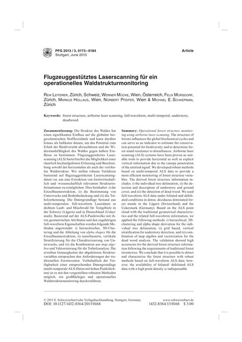 Pdf Operational Forest Structure Monitoring Using Airborne Laser Scanning