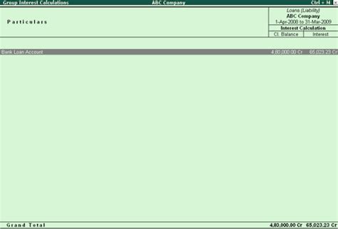 Interest Calculation