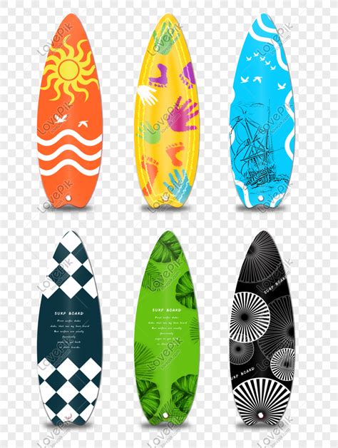 여름 해변 그림 서핑 보드 Png 일러스트 무료 다운로드 Lovepik