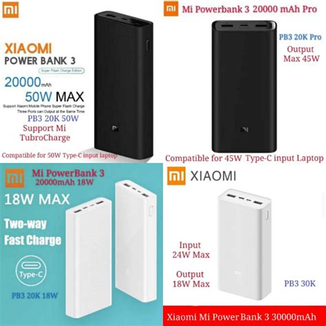 Xiaomi Mi Power Bank Mah Mah Pro W W W W Powerbank Shopee Philippines