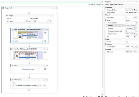 Select Exact Value In Find Text Position And Click Text Activity Activities Uipath Community