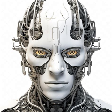 Premium Photo Beautiful Futuristic Robot Cyborg Humanoid Face Picture Ai Generated Art