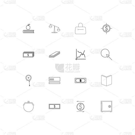 计算机图标 矢量 极简构图 轮廓 直的 银行业 金融 艺术 无人 绘画插图