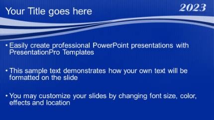 PresentationPro 2023 Blue Swoosh Widescreen
