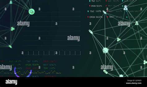 Globe Of Medical Icons Spinning Against Stock Market Data Processing
