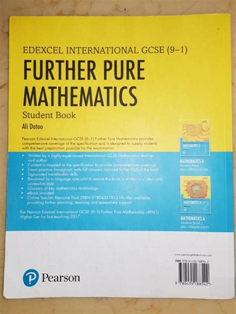 edexcel igcse 9 1 further pure mathematics 興趣及遊戲 書本 and 文具 教科書