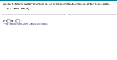 Solved Consider The Following Trajectory Of A Moving Object