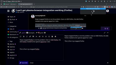 I Cant Get Plasma Browser Integration Working Firefox Help Kde