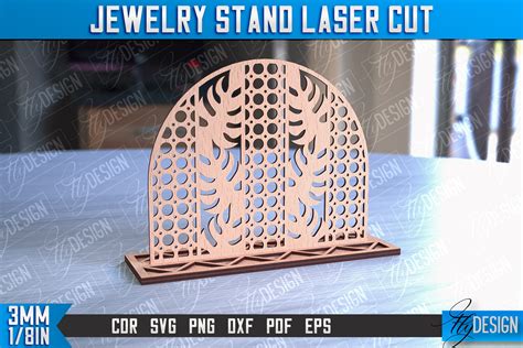 Jewelry Stand Laser Cut Design Cnc File · Creative Fabrica