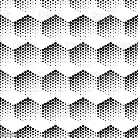 벡터 일러스트레이션 육각형 질감 흑백 기하학적 이음새가 없는 패턴 모자이크 추상적 배경 육각형 반복 기하학적 다각형 텍스처 0