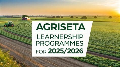 Agriseta 2025 2026 Learnership Programme Applications Govnet