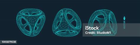 선 및 점 와이어 프레임 개체입니다 3 차원 연결 구조를 추상화 합니다 기술 스타일입니다 0명에 대한 스톡 벡터 아트 및 기타 이미지 Istock