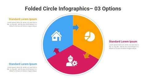 Best Circle Folded Infographics PowerPoint Template