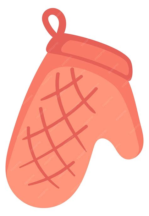 El Icono De La Caricatura Del Guante De Horno El Guante Suave De Cocina