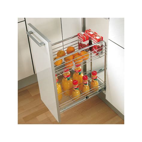 Range Bouteilles Coulissant Finition Gris Pour Elements De 300 Mm