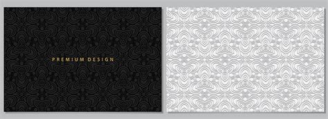 배너 흰색과 검은 색 커버 디자인의 원래 세트 수평 벡터 템플릿 기하학적 볼륨 볼록 민족 3d 패턴 0명에 대한 스톡 벡터 아트 및 기타 이미지 Istock