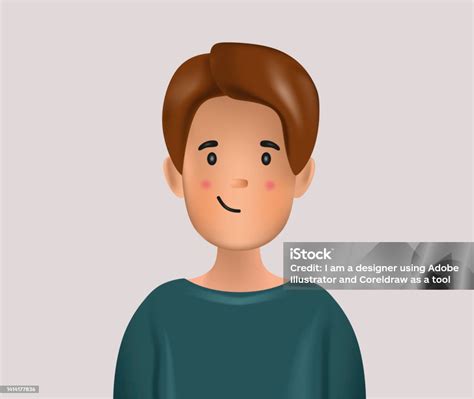 젊은 웃는 남자 아바타 3d 벡터 사람들 캐릭터 일러스트레이션 그래픽 디자이너에 대한 스톡 벡터 아트 및 기타 이미지 그래픽 디자이너 아바타 일함 Istock