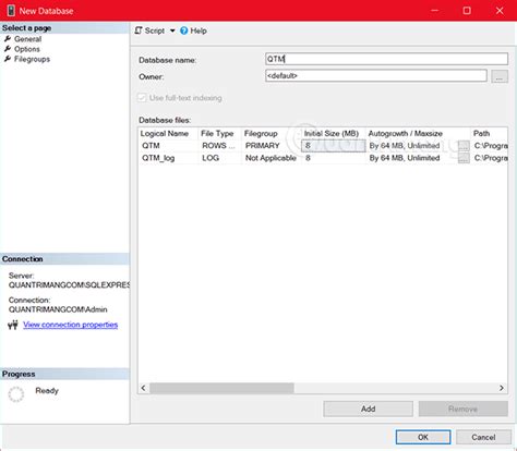 Cách Tạo Cơ Sở Dữ Liệu Trong Ms Sql Server