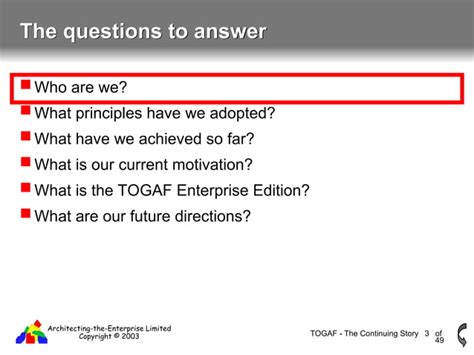 The Open Group Architecture Framework Togaf Ppt