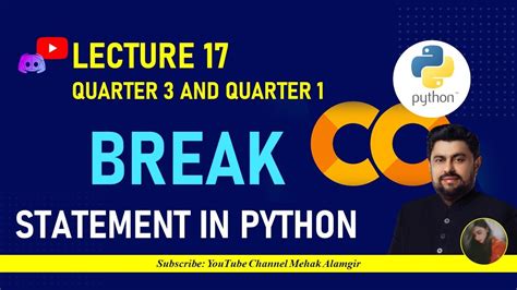 Break Statement In Python I Break Statement Youtube