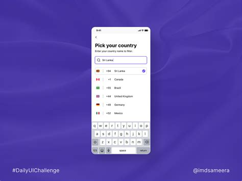 Country Code Picker Designs Themes Templates And Downloadable Graphic Elements On Dribbble
