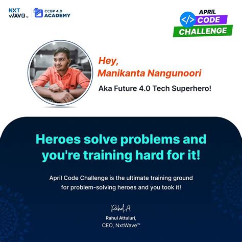 Excited And Ready For April Code Challenge Aprilcodechallenge Nxtwave Coding Nxtwave Nxtwave