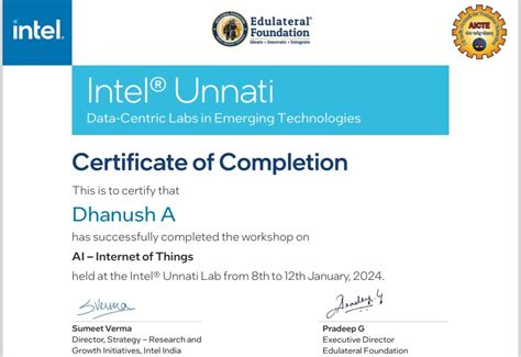 Dhanush Anbalagan On Linkedin Ai Intel Iot