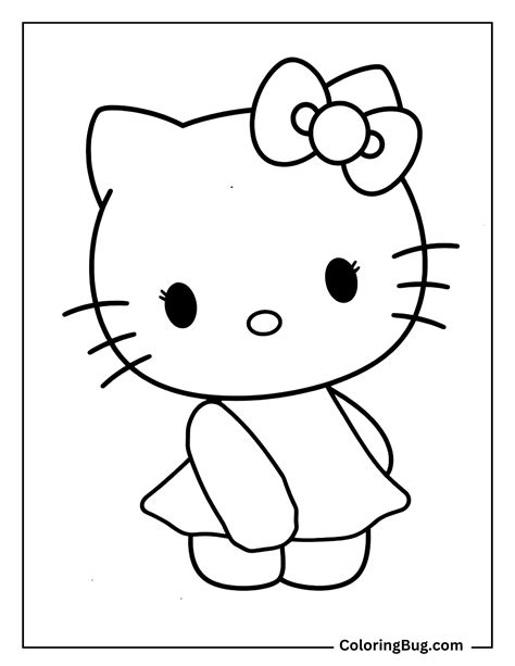 30 Easy Hello Kitty Coloring Pages Free Printable Pdfs