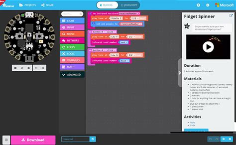 sensors in makecode