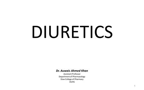 Diuretics Pdf