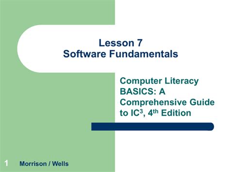 Lesson 7 Software Fundamentals