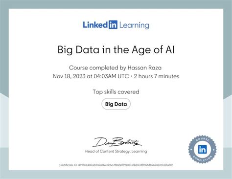 Hassan Raza On Linkedin Certificate Of Completion