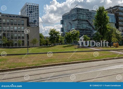 Logo Of The Delft University Of Technology On The Campus Netherlands Editorial Photography