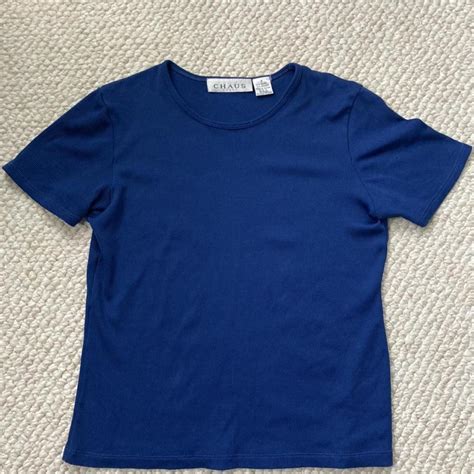 Chaus Womens Navy T Shirt Depop
