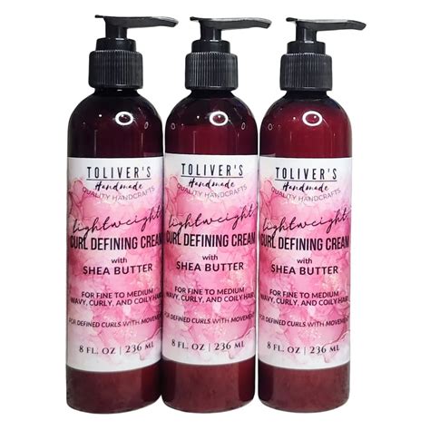 Lightweight Curl Defining Cream Tolivers Handmade