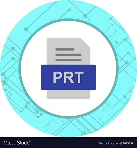 Prt File Document Icon Royalty Free Vector Image
