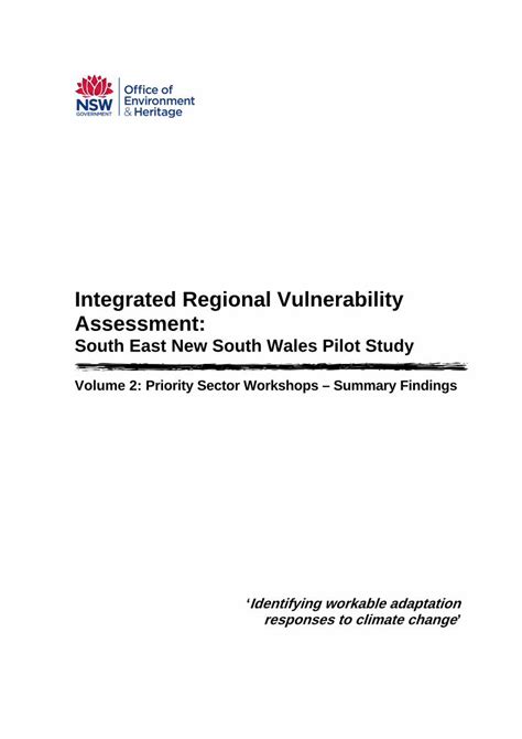 Pdf Integrated Regional Vulnerability Assessment Dokumentips