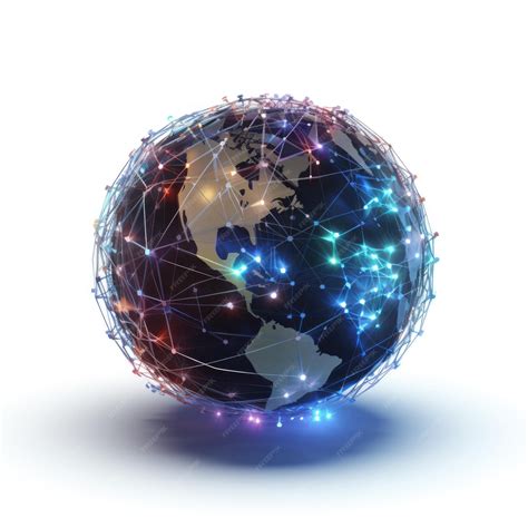 Premium Ai Image 3d Isolated Globe With Interconnected Lines