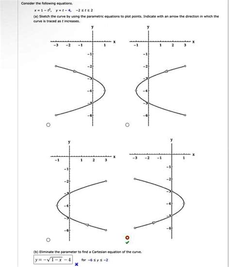 solved consider the following equations x 1 2 y t 4 22 a sketch the