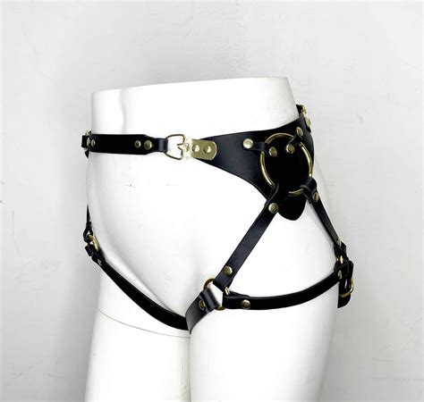 Adelaide Black Leather Hip Harness Lovelornlingerie