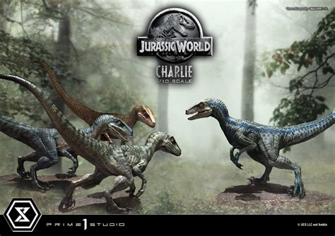 Jurassic World Charlie Delta And Echo Raptor Statues By Prime 1