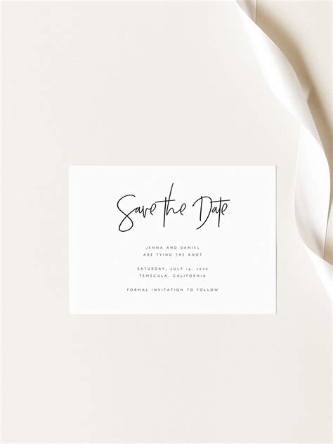 Editable Text Save The Date Template Vellum Save The Date Template Printable Save The Date
